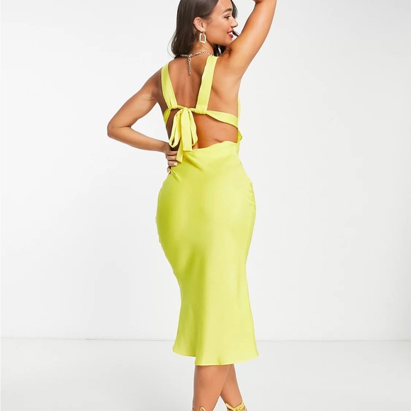 ASOS | Dresses | Nwt Asos Design Bias Cut Satin Midaxi Dress With Bust ...